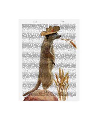Fab Funky Meerkat Cowboy Canvas Art - 19.5" x 26" - Macy's