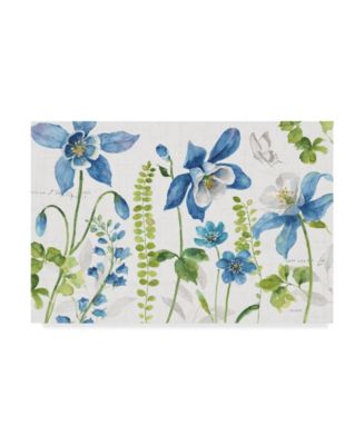 Lisa Audit Blue and Green Garden I Canvas Art - 15" x 20" - Macy's