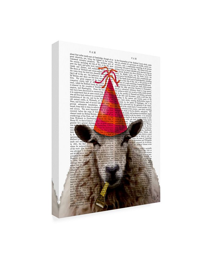 Trademark Global Fab Funky Party Sheep Canvas Art - 36.5" x 48" - Macy's