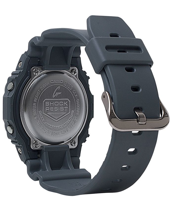 G-Shock Men's Digital Gray Resin Strap Watch 42.3mm - Macy's