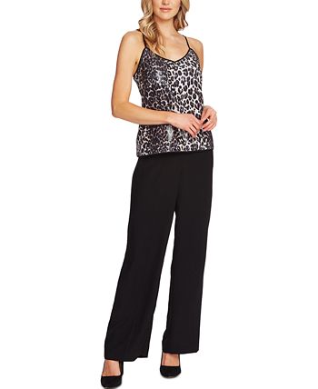 Vince Camuto Leopard-Print Sequined Camisole - Macy's