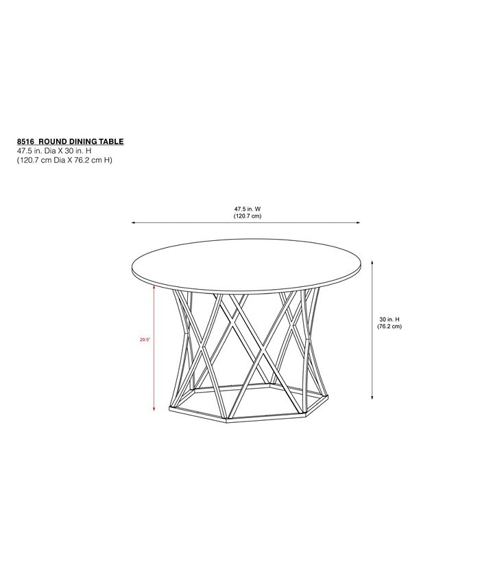 CosmoLiving Cosmo living Elle Round Dining Table - Macy's