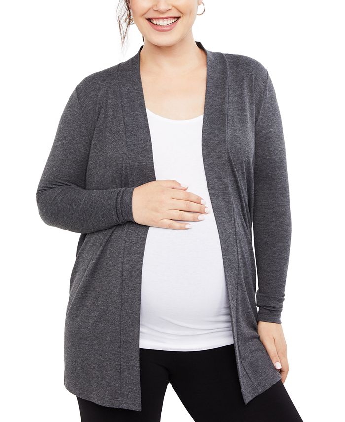 Motherhood Maternity BumpStart Maternity Open-Front Draped Cardigan ...