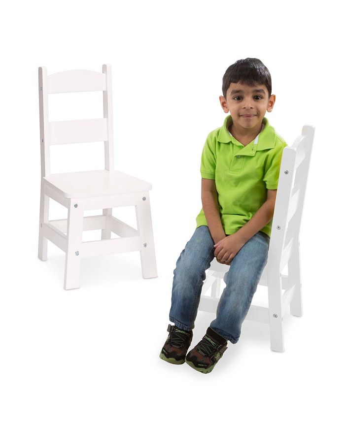 Melissa and Doug Wooden Chair Pair - White - Macy's