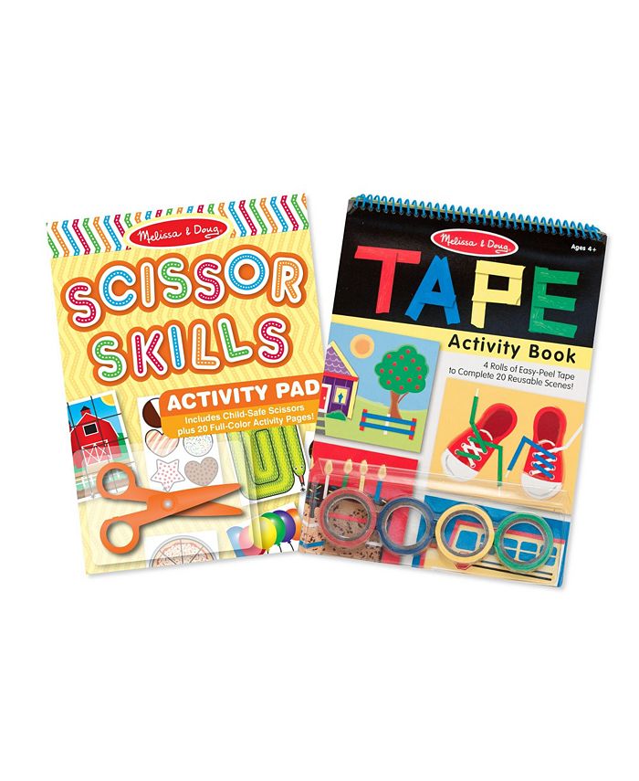 Melissa and Doug Activity Book Bundle - Scissor Skills Tape Activity ...
