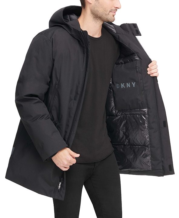 DKNY Men's Full-Length Hooded Parka, Created for Macy's & Reviews ...