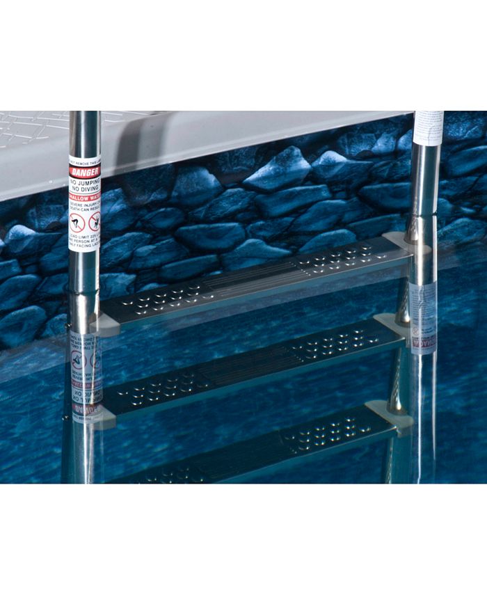 Blue Wave Premium Stainless Steel in Pool Ladder for Above Ground Pools ...