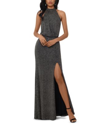 XSCAPE Metallic Gown - Macy's