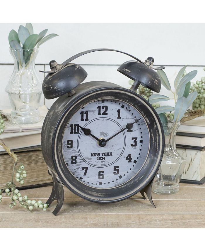 VIP Home & Garden Round Metal Table Clock - Macy's