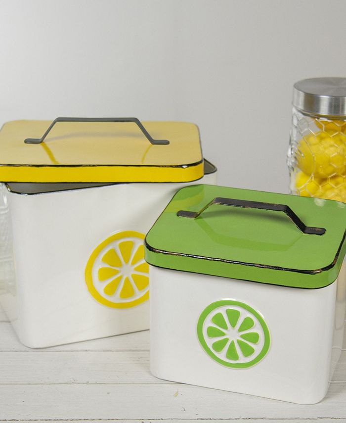 VIP Home & Garden 2-Piece and Metal Lemonade Canisters - Macy's