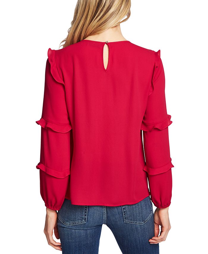CeCe Ruffled Long-Sleeve Blouse - Macy's