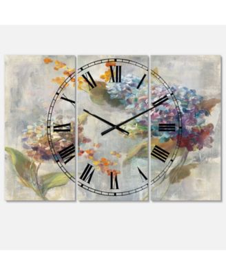 Designart Traditional 3 Panels Metal Wall Clock - Macy's