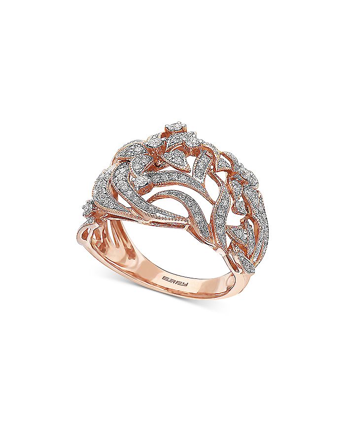 EFFY Collection EFFY® Diamond Floral Statement Ring (3/8 ct. t.w.) in ...
