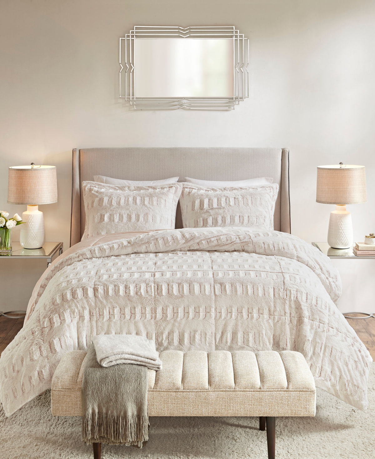 Click here for Madison Park Gia Faux-Fur 2-Pc. Comforter Set  Twi... prices