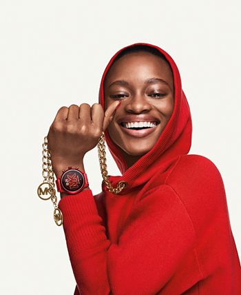 Michael Kors Access Gen 4 MKGO Red Silicone Strap Touchscreen Smart ...