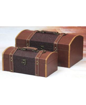 Vintiquewise Vintiquewise Set of Two Leather Designer Decorative ...