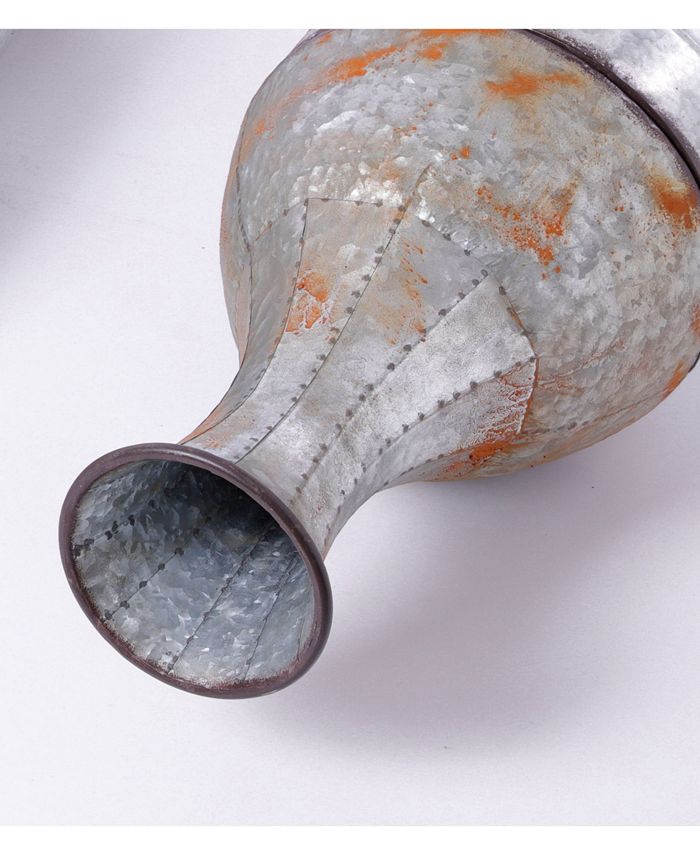 Vintiquewise 43" Rustic Farmhouse Style Galvanized Metal Floor Vase ...