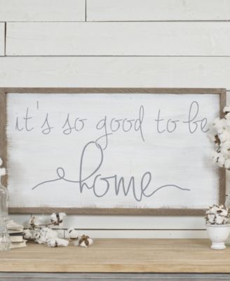 VIP Home International Wood "Home" Sign - Macy's