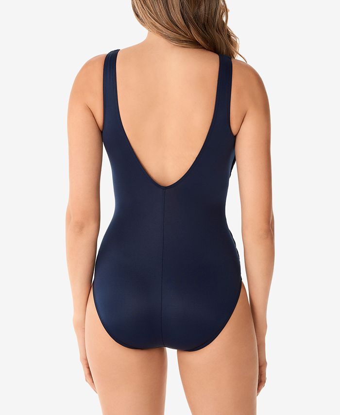 Miraclesuit Illusionist Crossover Allover Slimming One Piece Swimsuit