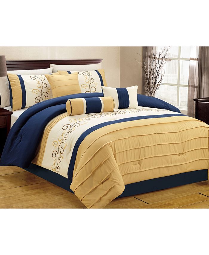Luxlen Amber 7 Piece Comforter Set, King - Macy's