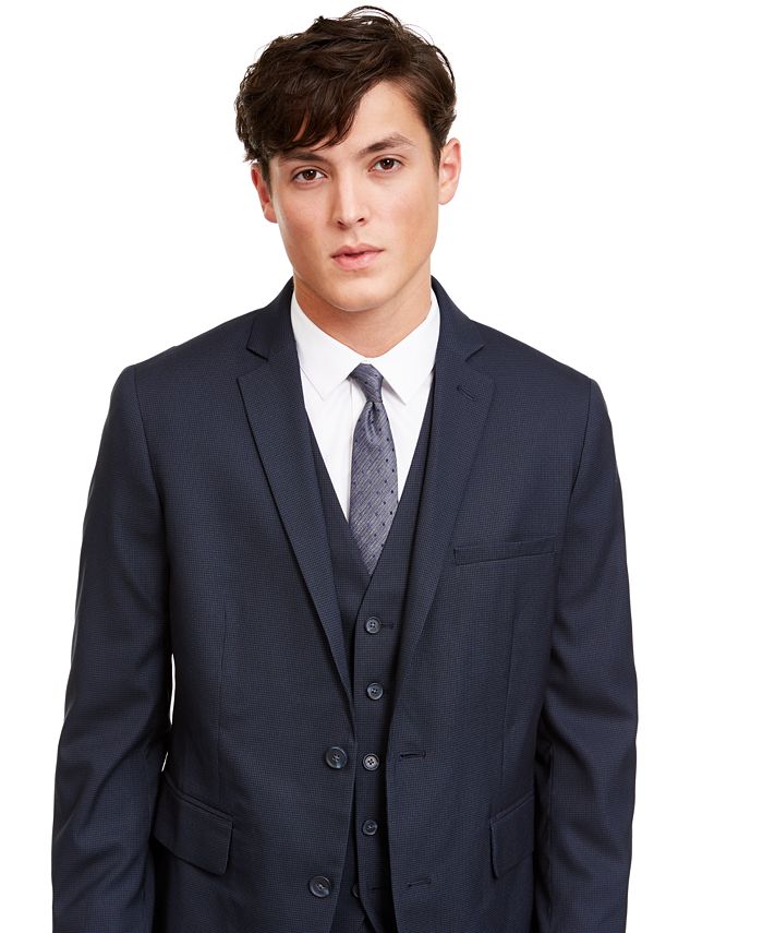 INC International Concepts INC Men's Slim-Fit Micro Check Suit Jacket ...