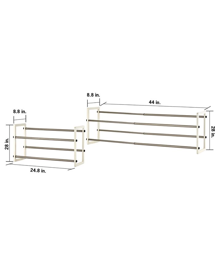 TRINITY Basics 2- Tier Expandable Shoe Rack, Pack of 2 - Macy's