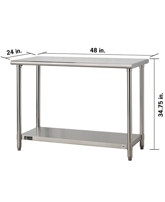 TRINITY Ecostorage Stainless Steel Table - Macy's