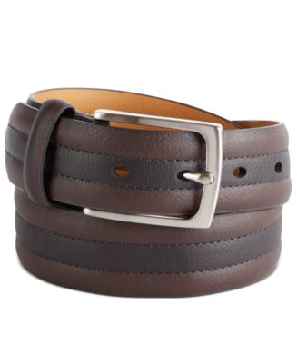 Club Room Men's Two-Tone Belt, Created for Macy's - Macy's