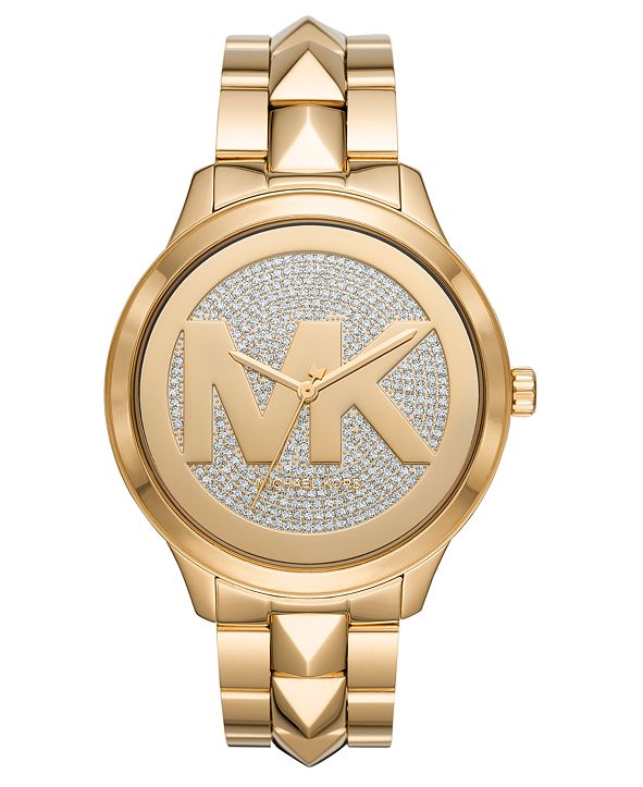 Michael Kors Women's Runway Mercer Gold-Tone Stainless Steel Bracelet ...