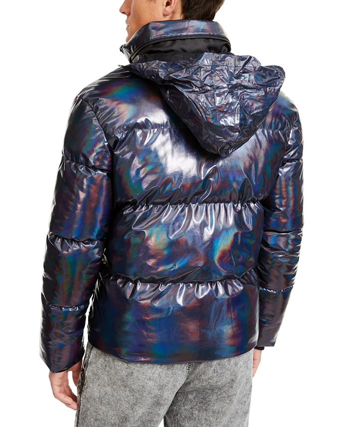 INC International Concepts INC ONYX Men's Iridescent Puffer Jacket ...