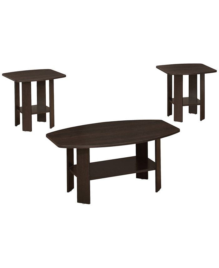 Monarch Specialties 3 Piece Table Set - Macy's