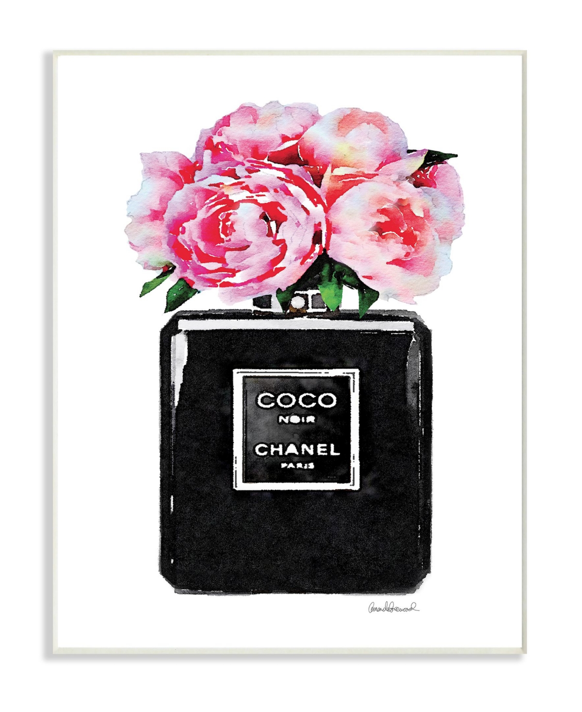 Click here for Stupell Industries Glam Perfume Bottle Flower Blac... prices
