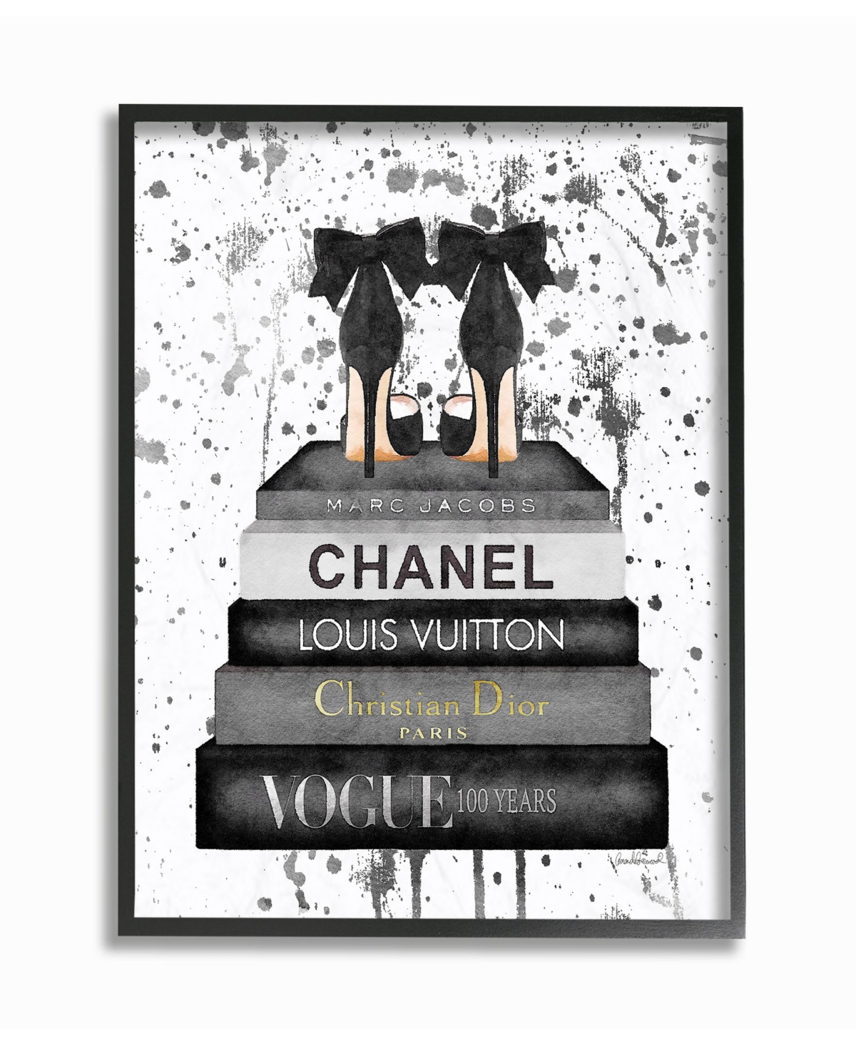 Click here for Stupell Industries Glam Fashion Book Stack Gray Bo... prices