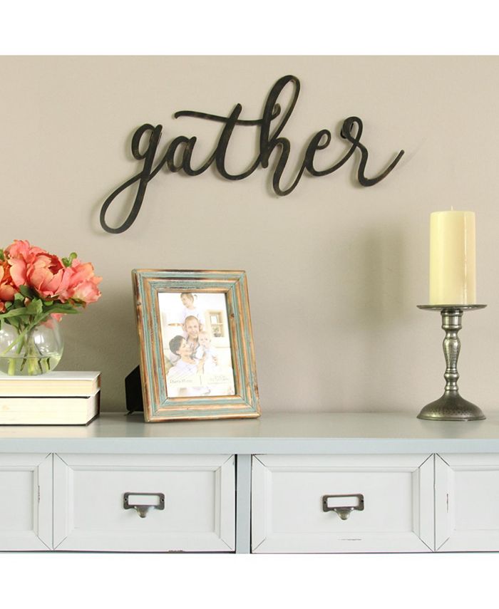 Stratton Home Décor Stratton Home Decor Black "gather" Script Wall ...