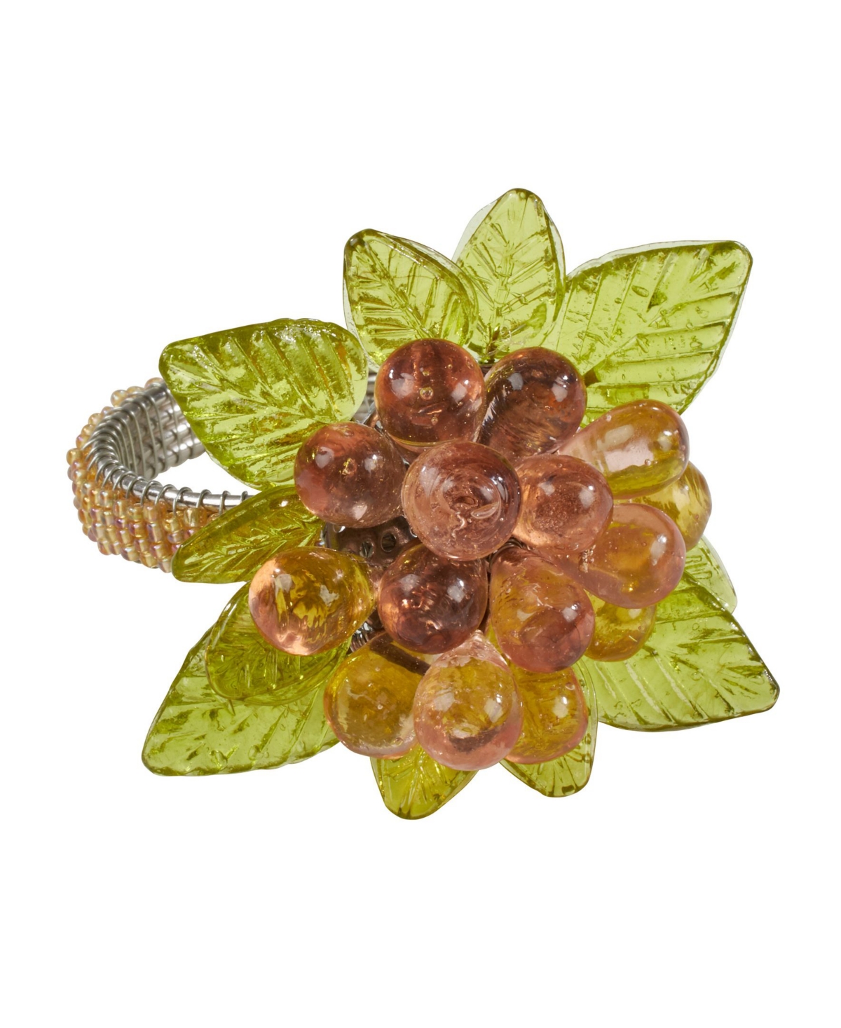Click here for Saro Lifestyle Flower and Leaves Design Beaded Nap... prices