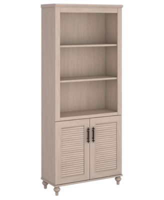 Kathy Ireland Home by Bush Furniture Volcano Dusk Bookcase with Doors ...