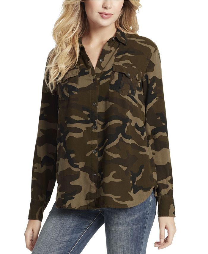 Jessica Simpson Petunia Camo Shirt - Macy's