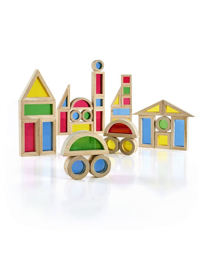 Guidecraft, Inc Guidecraft Junior Rainbow Blocks - 40 Pieces Set - Macy's