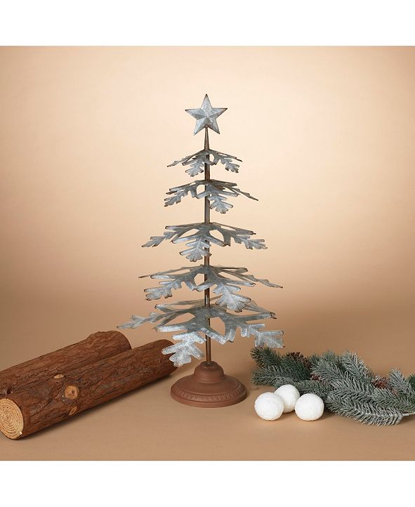 Gerson & Gerson 23-Inch High Galvanized Metal Tabletop Evergreen Tree ...