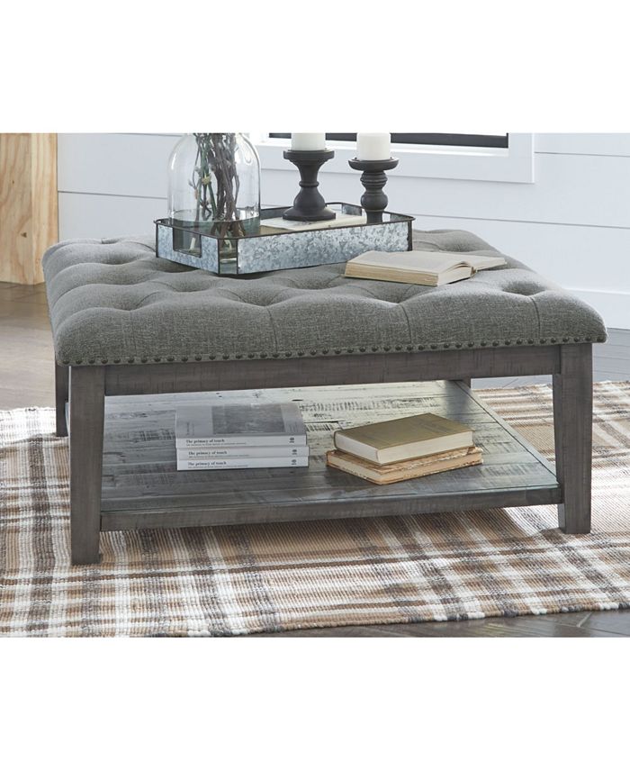 Signature Design By Ashley Ashley Furniture Borlofield Coffee Table Ottoman - Macy's