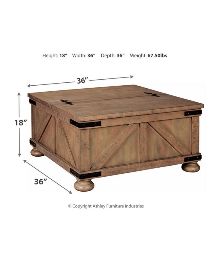 Signature Design By Ashley Aldwin Cocktail Table with Storage - Macy's