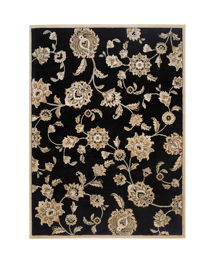 Global Rug Designs Vision VIS08 Black 5'2" x 7'2" Area Rug - Macy's