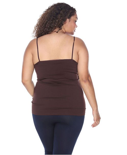 White Mark Plus Size Lace Trim Tank Top & Reviews - Tops - Women - Macy's