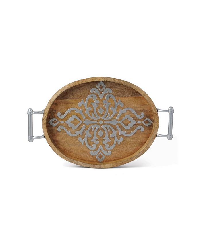 The GG Collection Medium Long Wood and Metal Heritage Collection Oval ...
