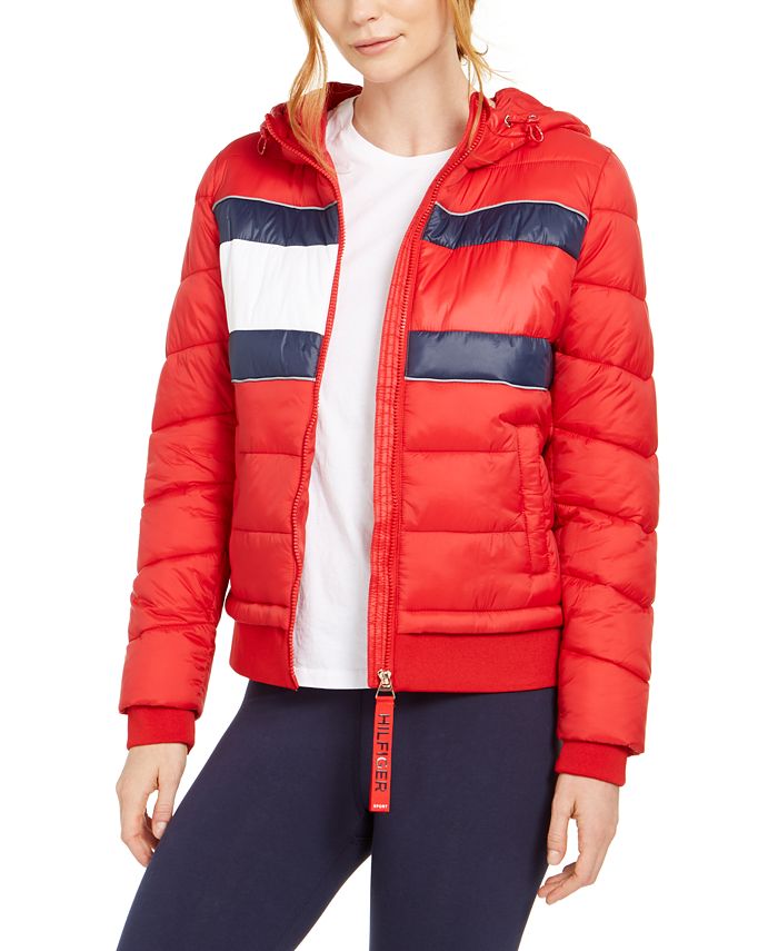 Tommy Hilfiger Quilted Colorblocked Jacket - Macy's