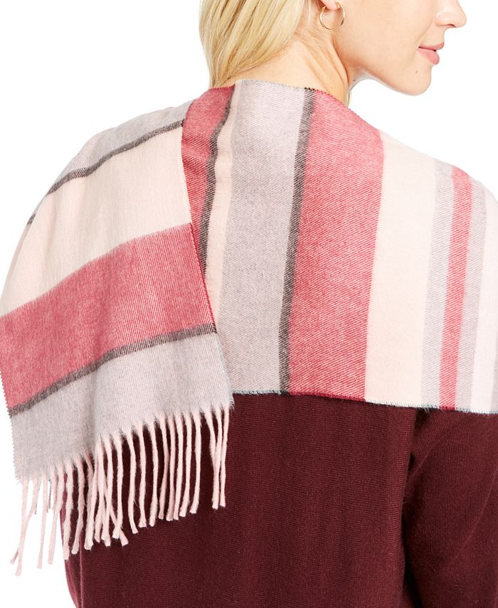 Cejon Colorblocked Striped Italian Scarf - Macy's