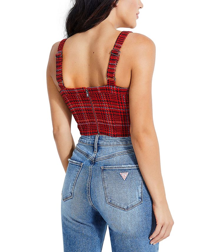 GUESS Printed Crop Top - Macy's