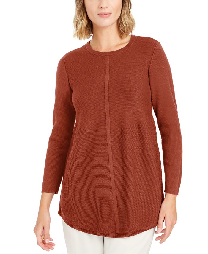 Style & Co Knit Mixed Stitch Tunic, Created for Macy's - Macy's
