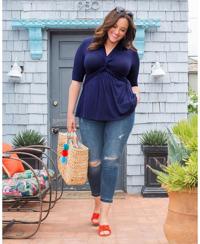 Kiyonna Women's Plus Size Caycee Twist Top - Macy's