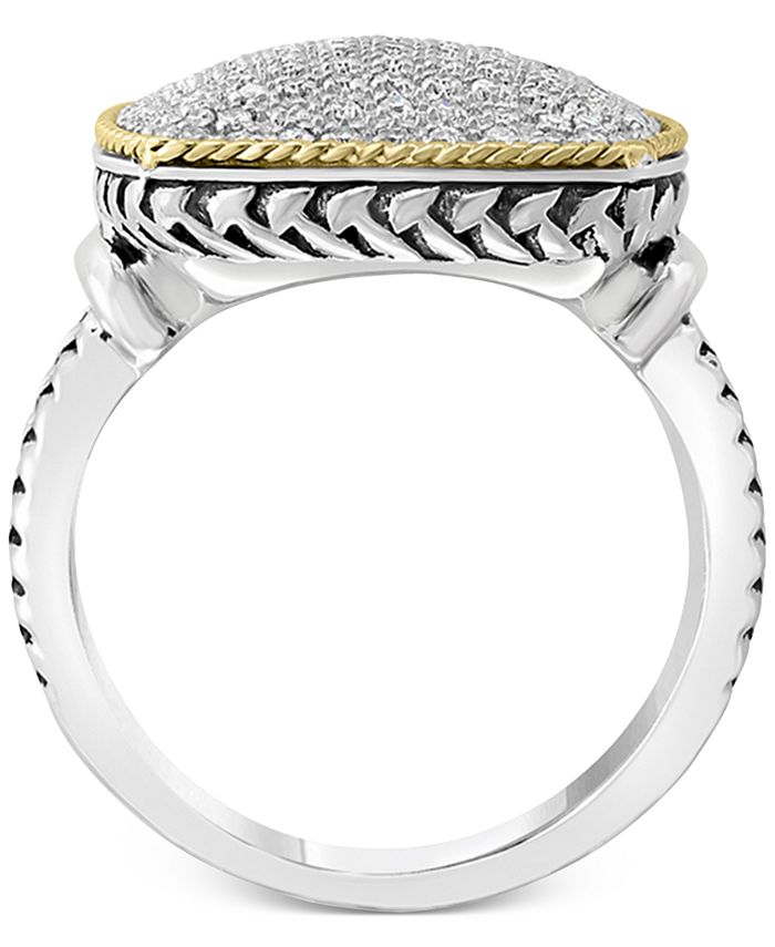 EFFY Collection EFFY® Diamond Pavé Two-Tone Statement Ring (1/3 ct. t.w ...